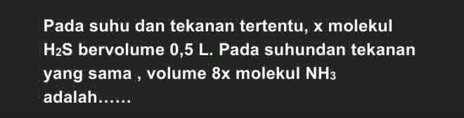 Pada suhu dan tekanan tertentu, x molekul | StudyX
