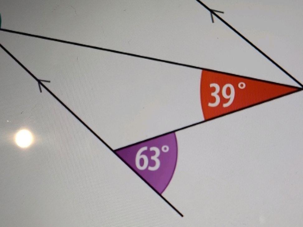 The image shows a diagram with two angles | StudyX