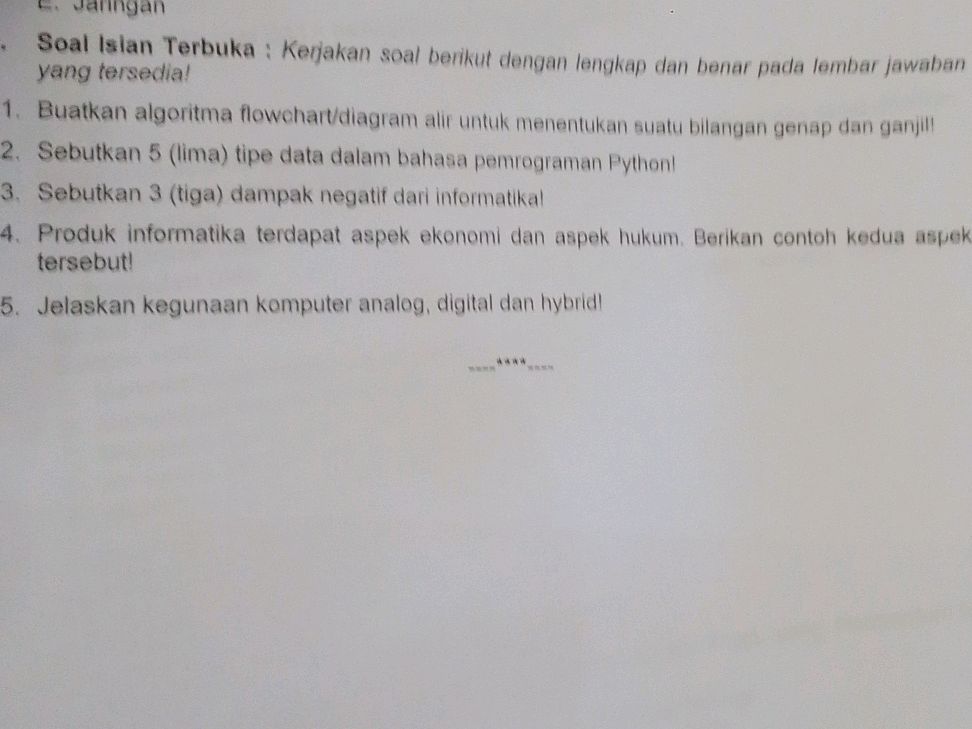 1. Buatkan algoritma flowchart/diagram alir | StudyX