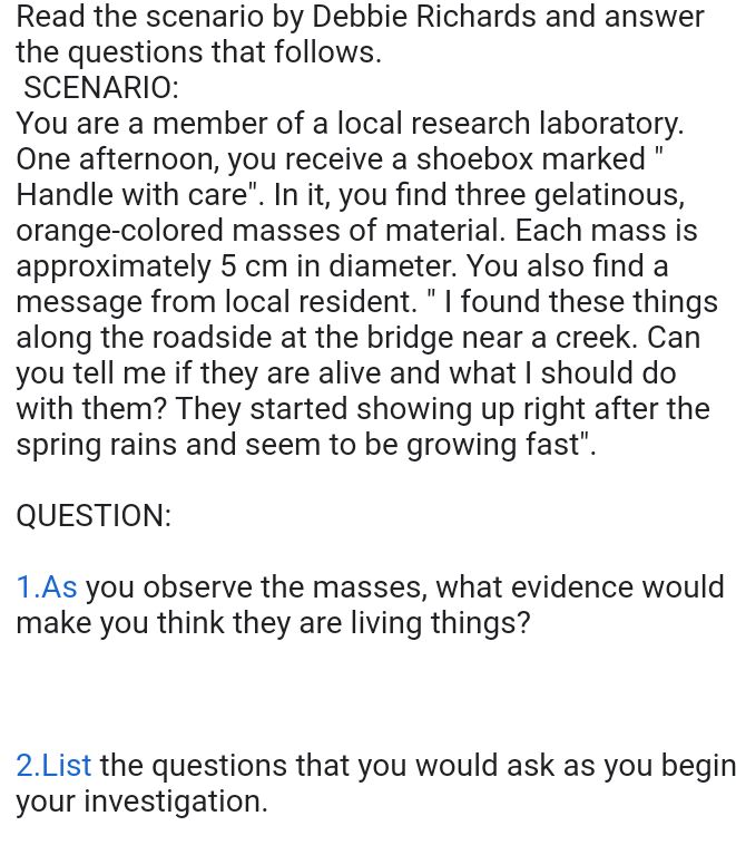 Read the scenario by Debbie Richards and | StudyX