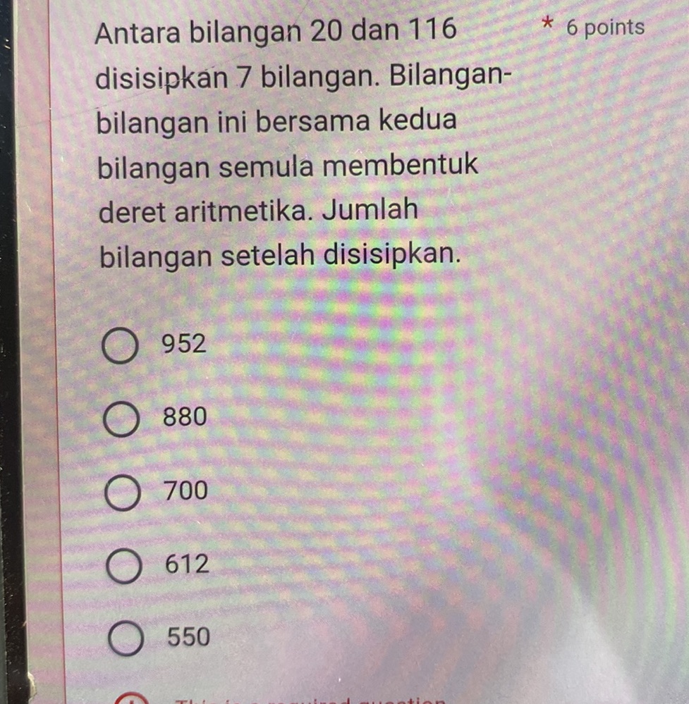 Antara bilangan 20 dan 116 disisipkan 7 | StudyX