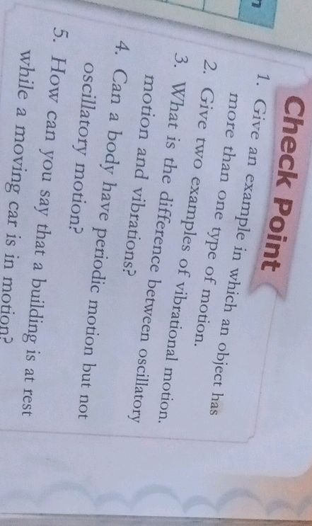 1. Give an example in which an object has | StudyX