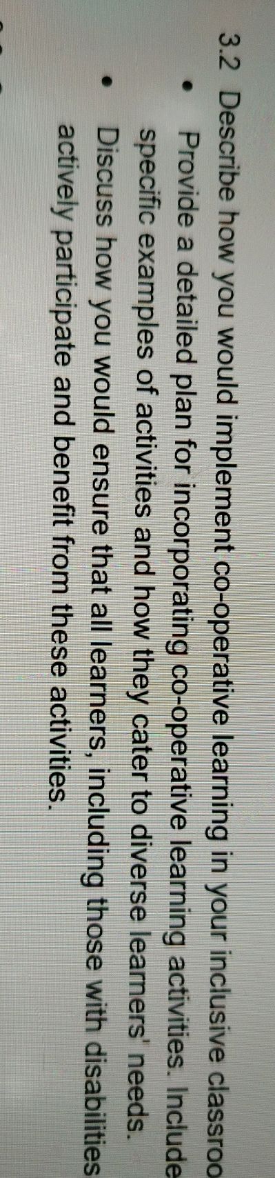 3. 2 Describe how you would implement | StudyX