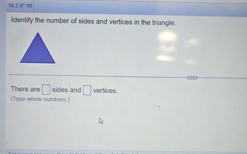 Identify the number of sides and vertices in | StudyX