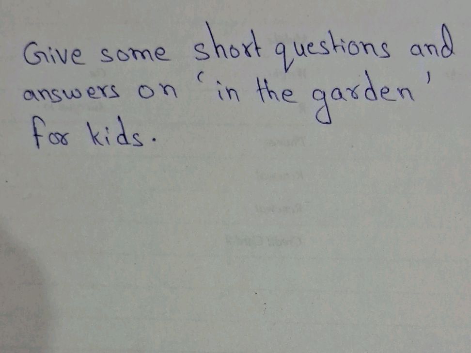 Give some short questions and answers on 'in | StudyX