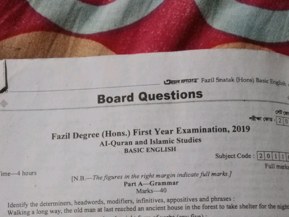 Identify the determiners, headwords, | StudyX