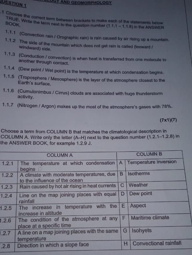 1. Choose the correct term between brackets | StudyX