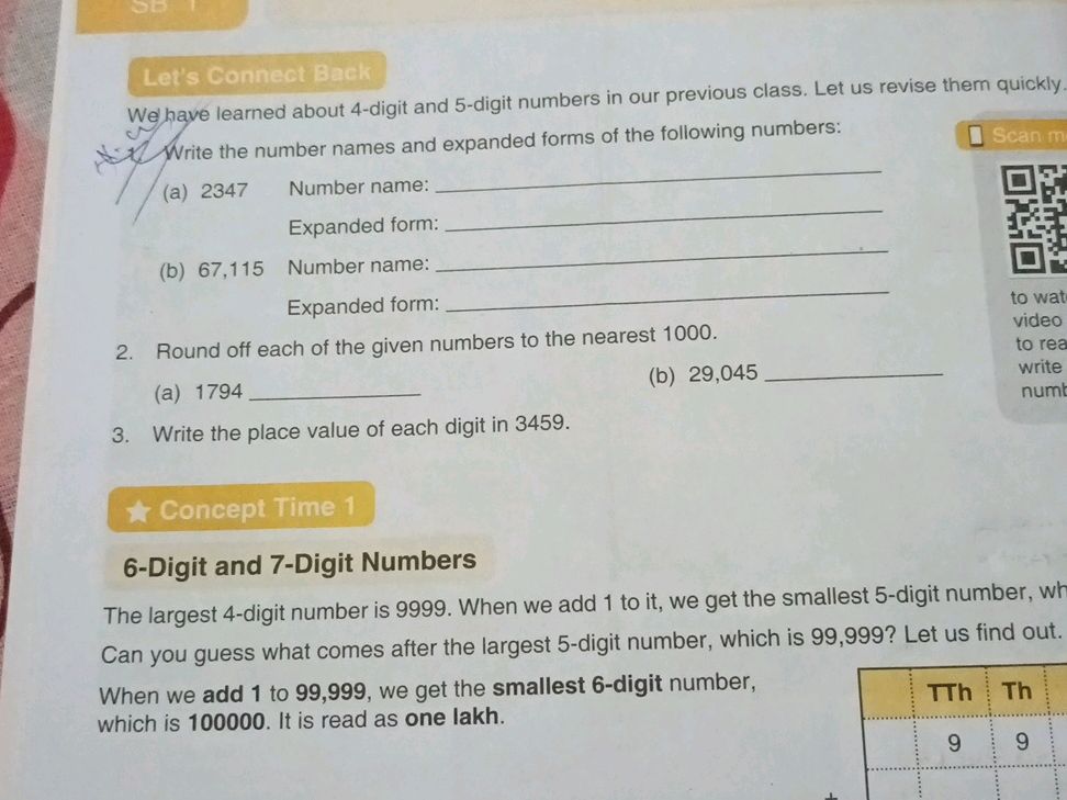 Write the number names and expanded forms of | StudyX