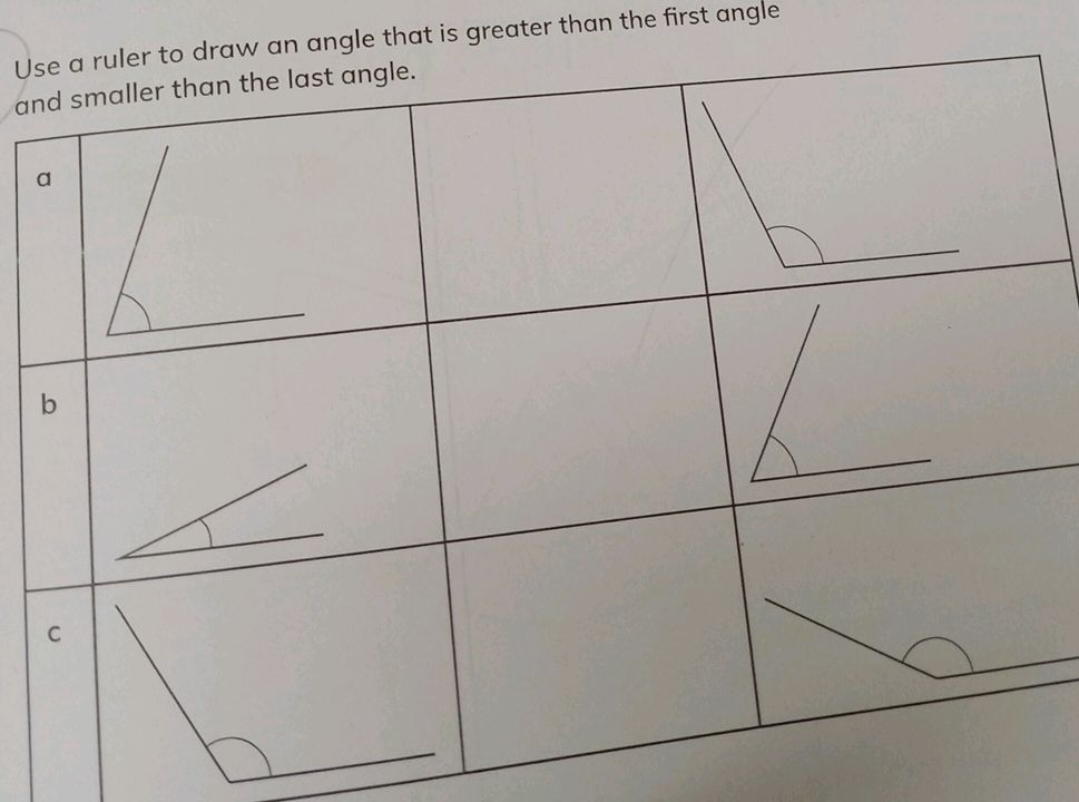 Use a ruler to draw an angle that is greater | StudyX