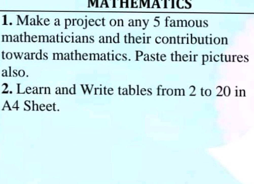 1. Make a project on any 5 famous | StudyX