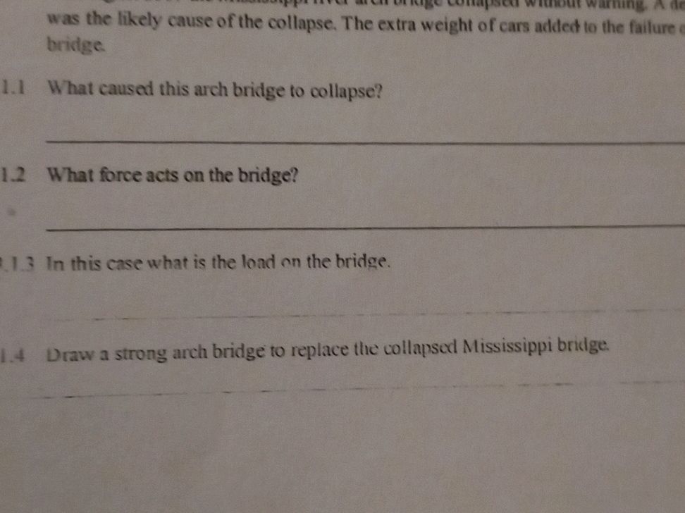1.1 What caused this arch bridge to | StudyX