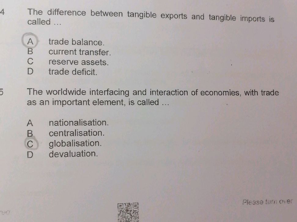 4 The difference between tangible exports | StudyX