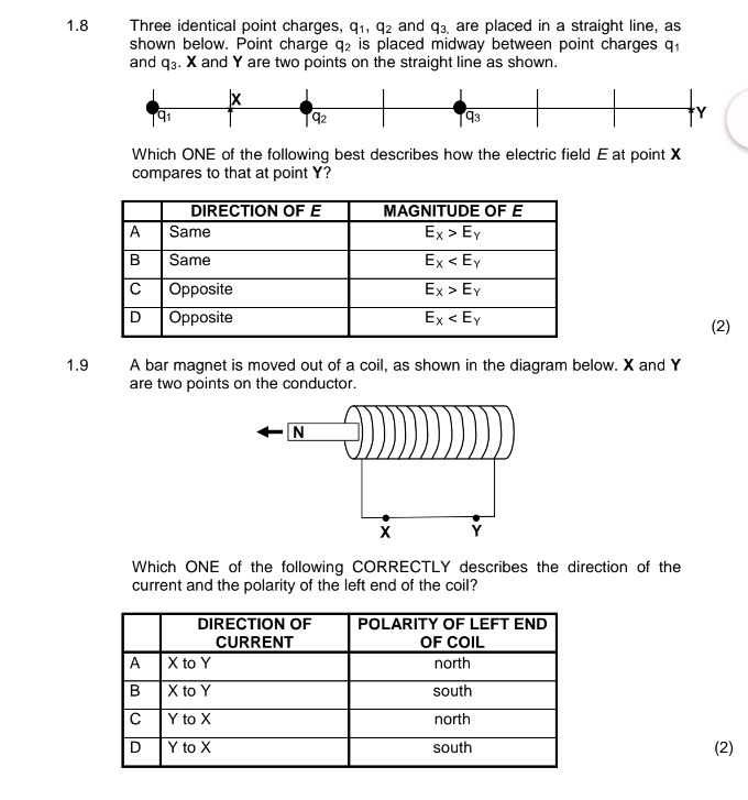 1. 8 Three identical point charges, $q_1$, | StudyX