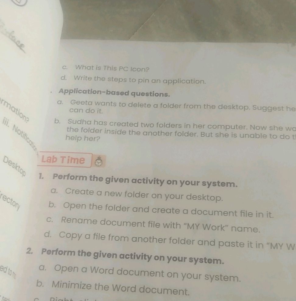 c. What is This PC Icon? d. Write the steps | StudyX