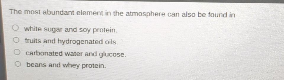 The most abundant element in the atmosphere | StudyX