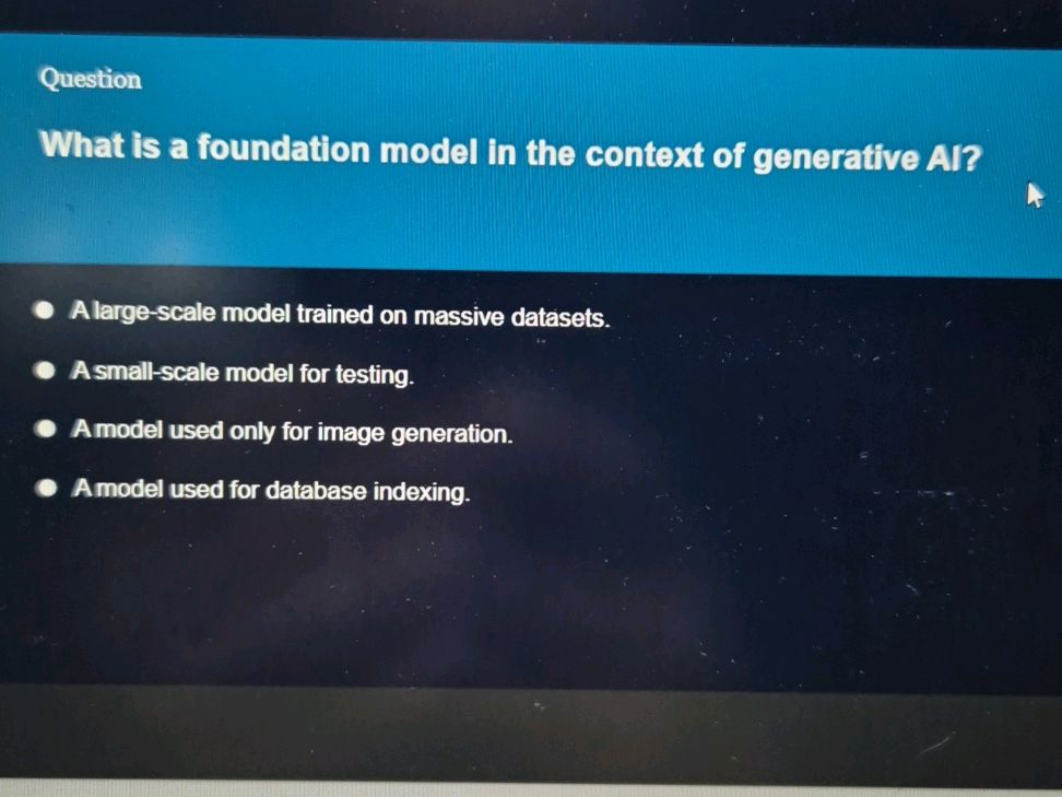What is a foundation model in the context of | StudyX