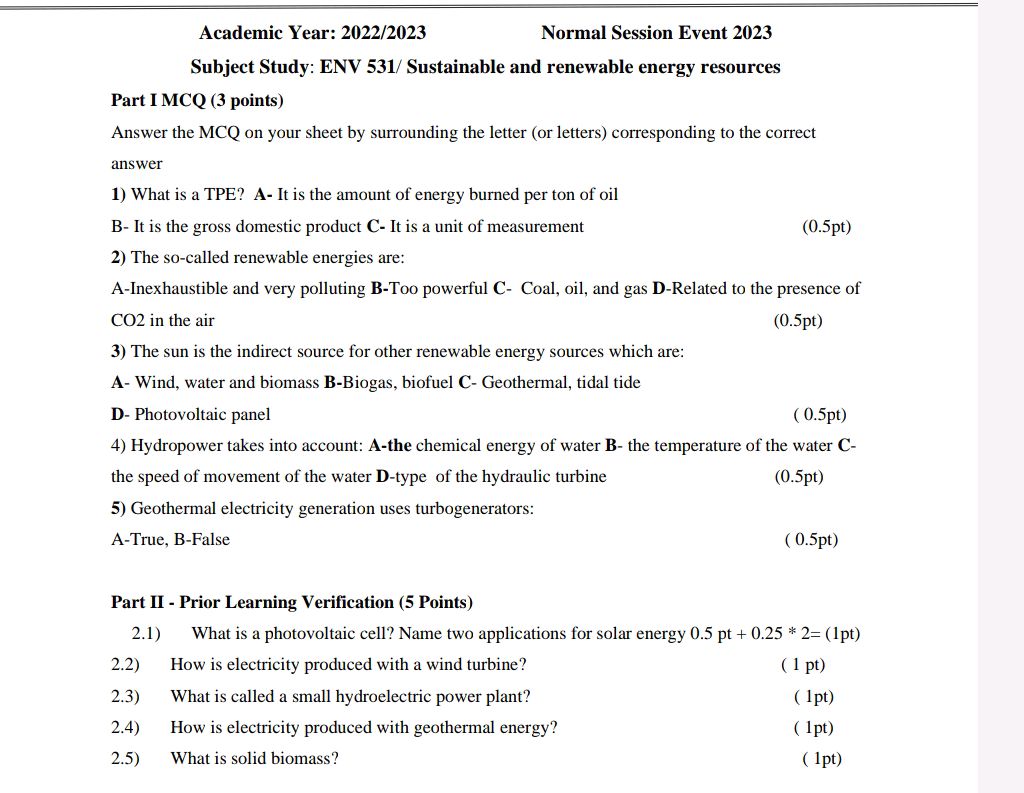 Part I MCQ (3 points) Answer the MCQ on your | StudyX