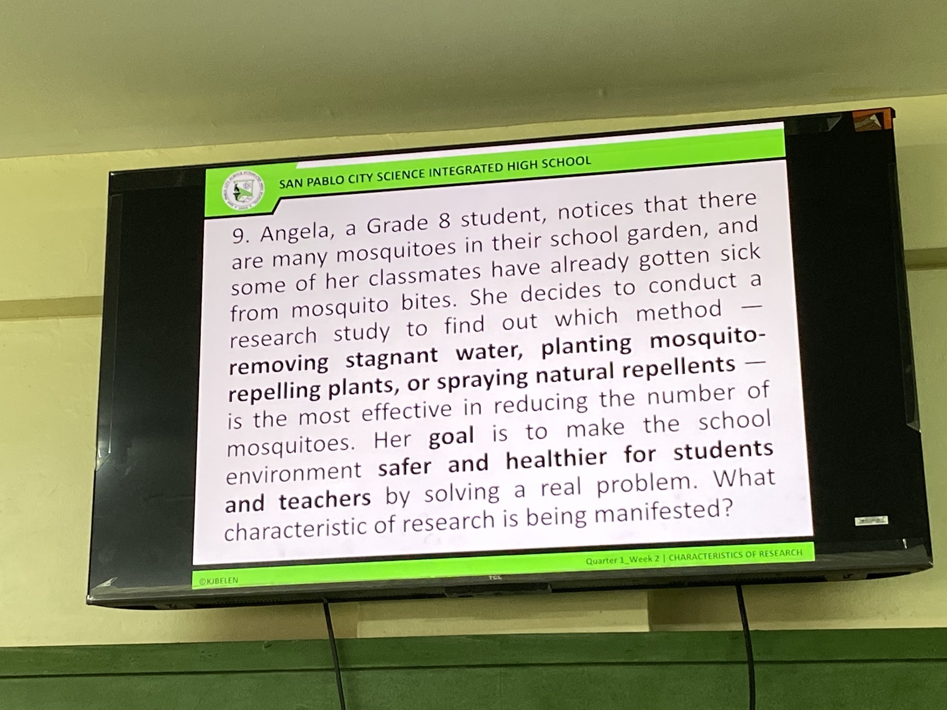 9. Angela, a Grade 8 student, notices that | StudyX