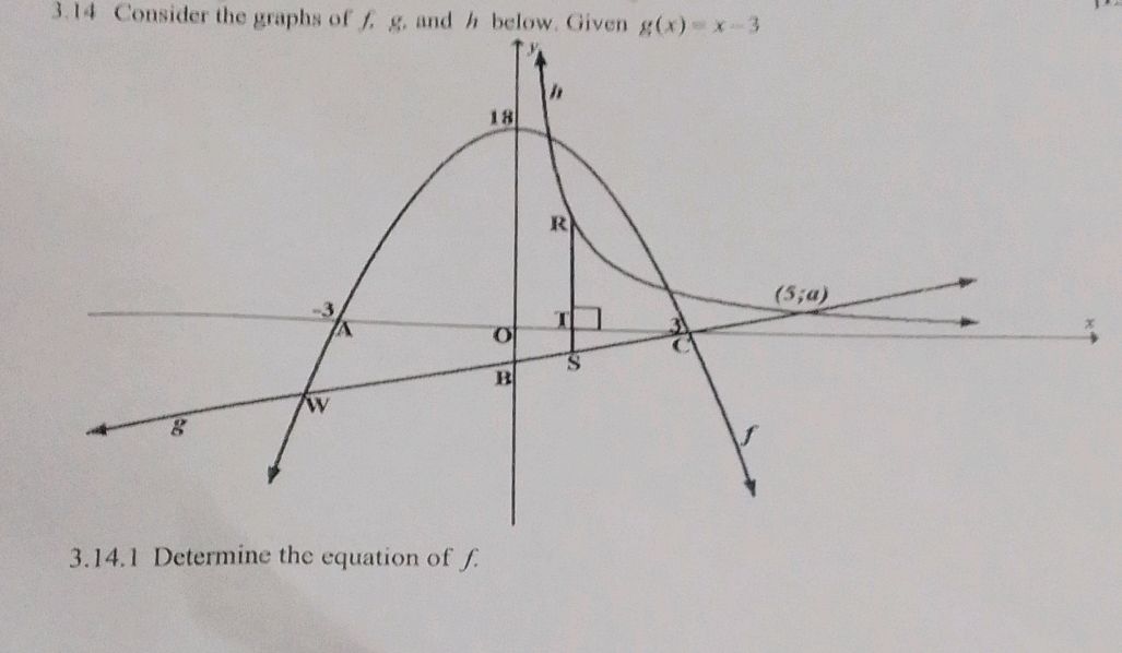 3.14 Consider the graphs of f, g, and h | StudyX