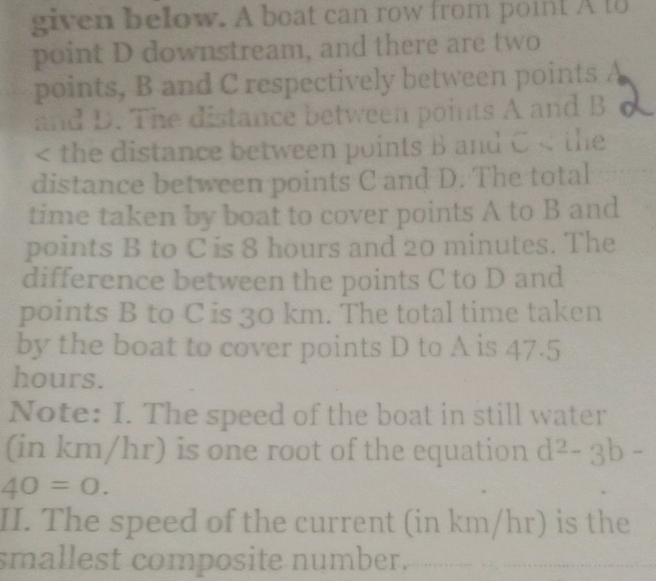 A boat can row from point A to point D | StudyX