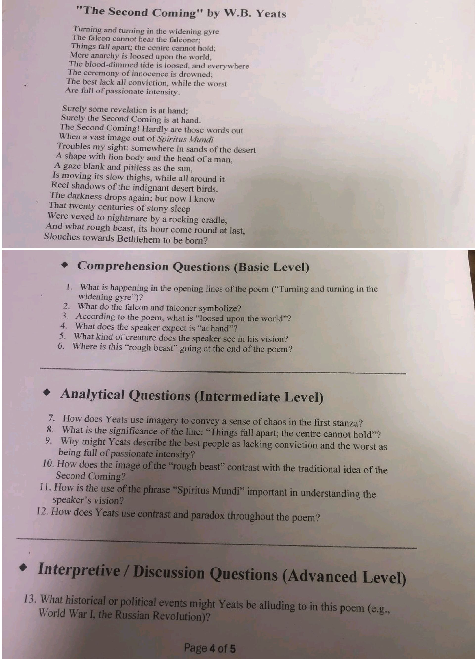 Comprehension Questions (Basic Level) 1. | StudyX