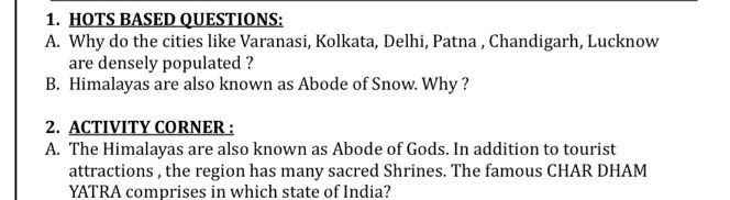 1. HOTS BASED QUESTIONS: A. Why do the | StudyX
