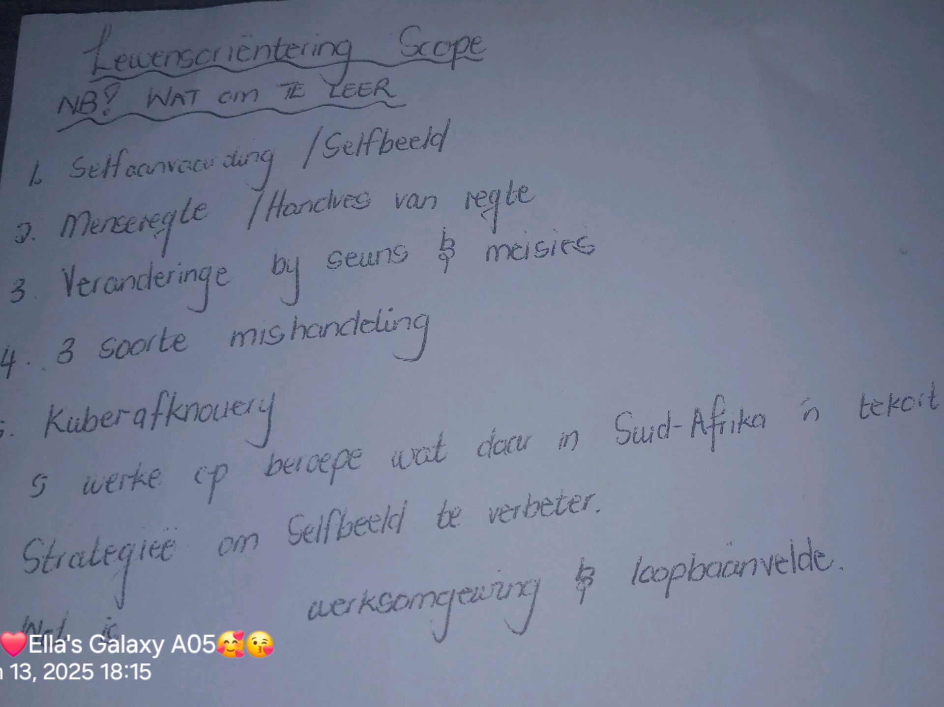 Lewenscrientering Scope NB? WAT CIM TE LEER | StudyX