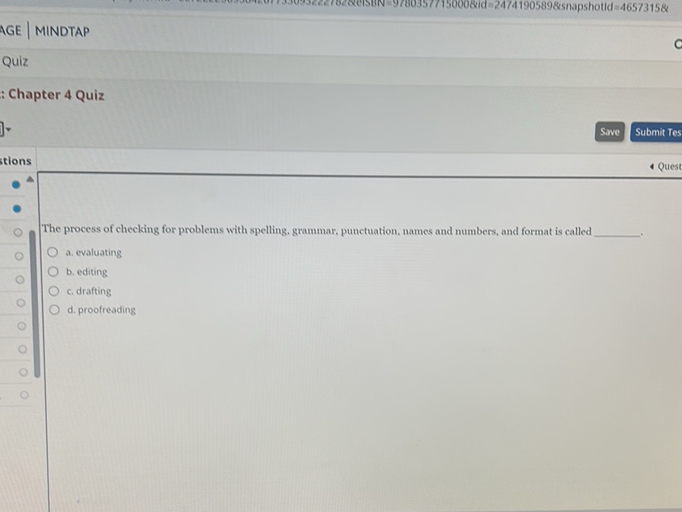 The process of checking for problems with | StudyX
