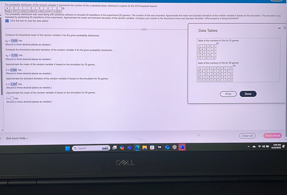 Compute the theoretical mean of the random | StudyX