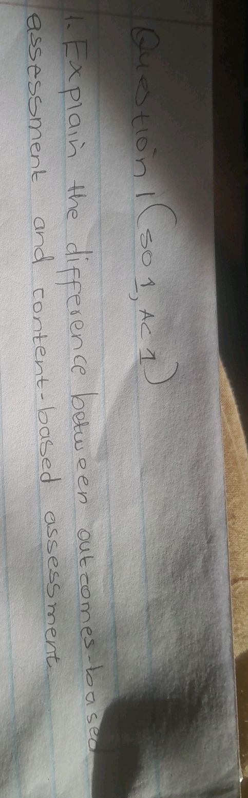 1. Explain the difference between | StudyX