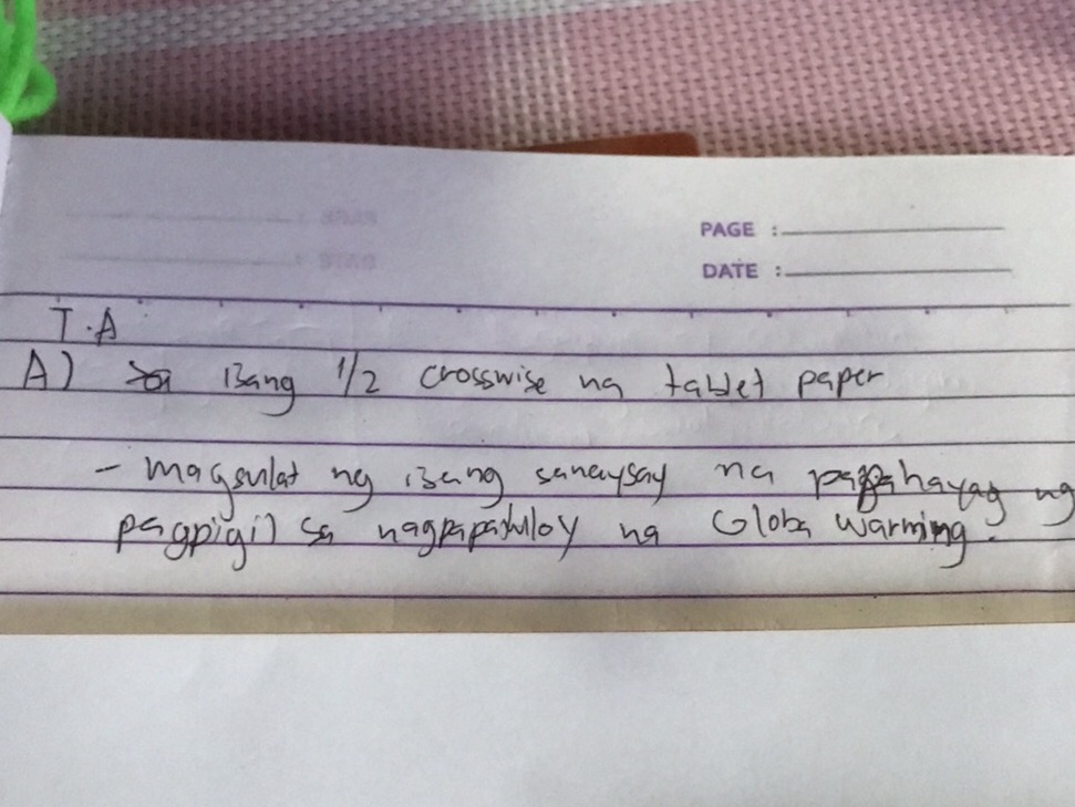 A) sa Bang 1/2 crosswise na tablet paper - | StudyX
