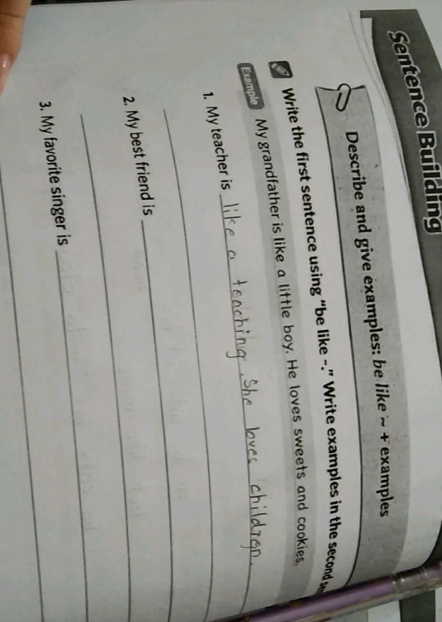 Describe and give examples: be like ~ + | StudyX