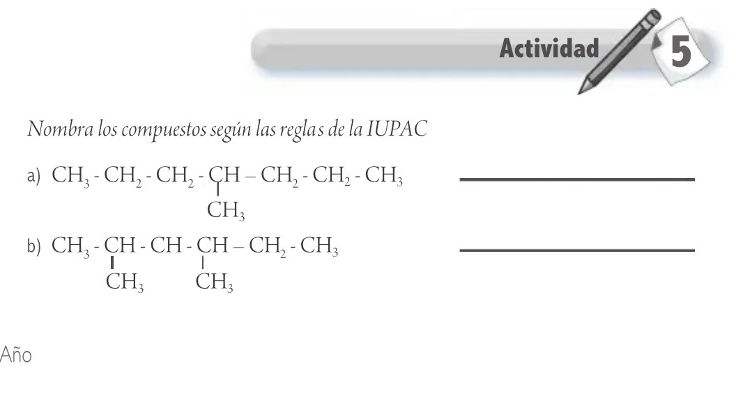 Nombra los compuestos según las reglas de la | StudyX