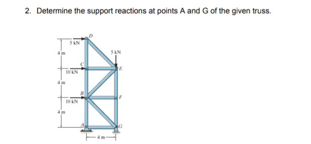 2. Determine the support reactions at points | StudyX