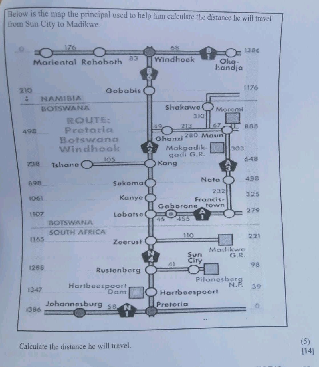 Calculate the distance he will travel. The | StudyX