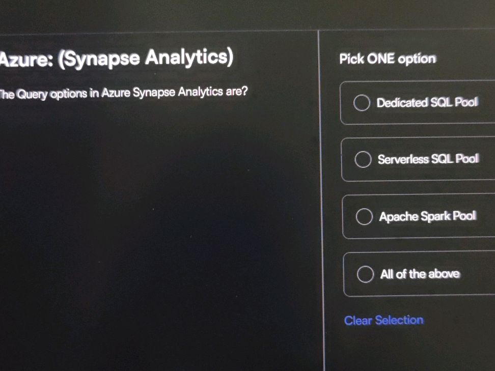 The Query options in Azure Synapse Analytics | StudyX