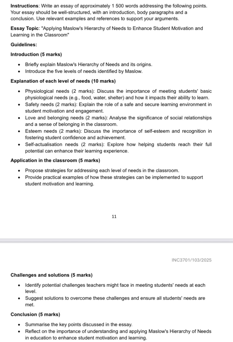 Instructions: Write an essay of | StudyX