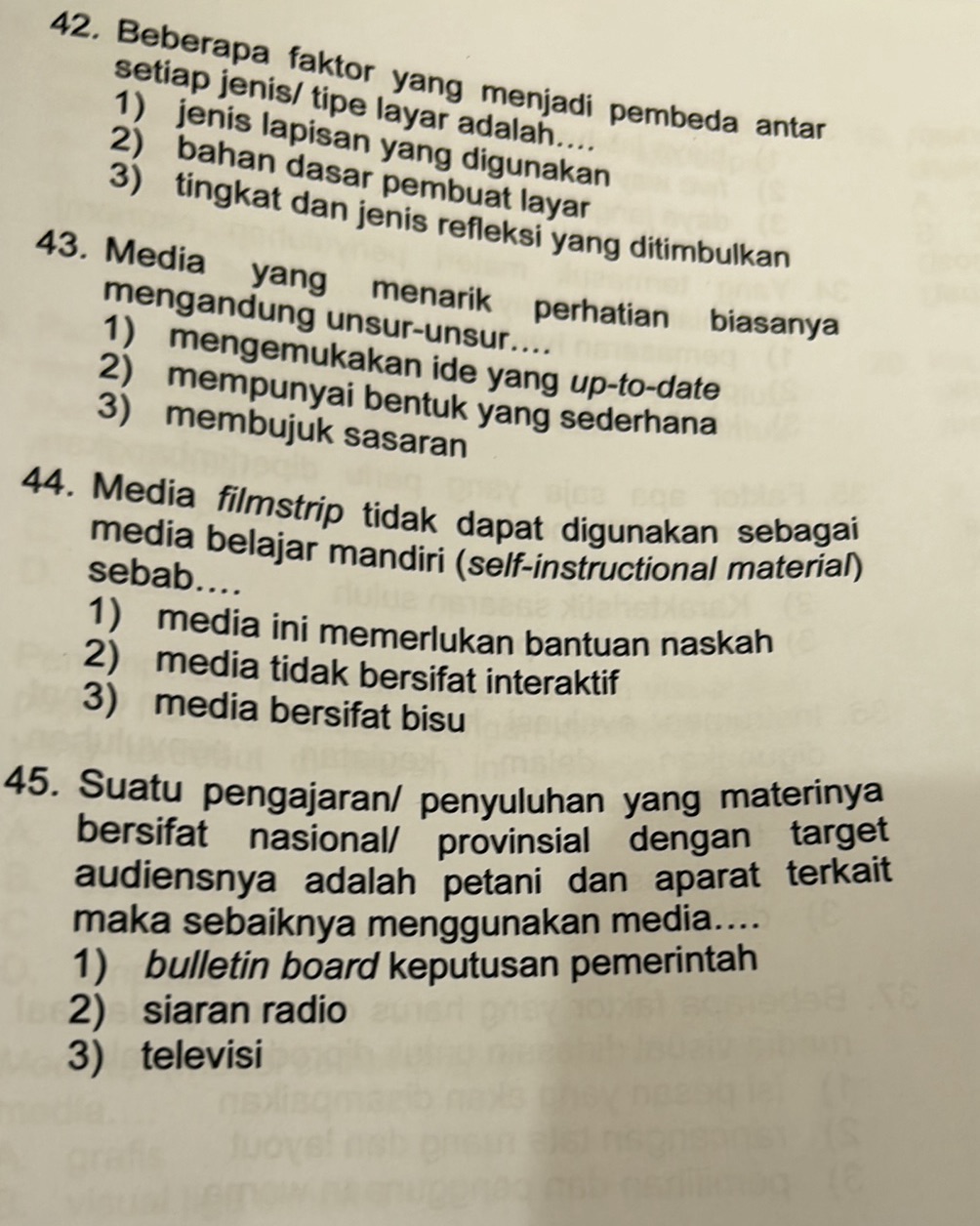 42. Beberapa faktor yang menjadi pembeda | StudyX