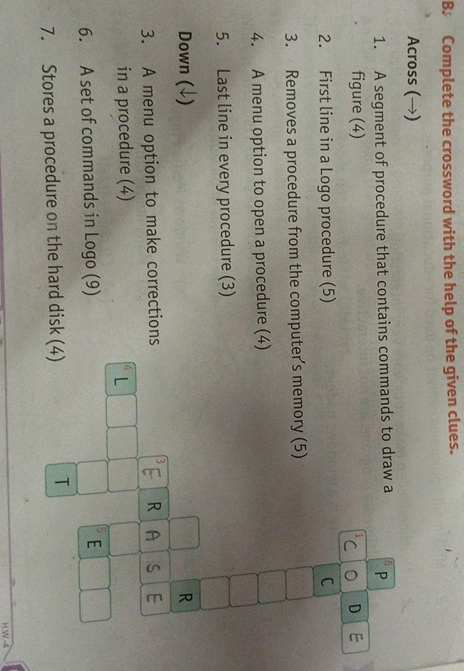 Complete the crossword with the help of the | StudyX