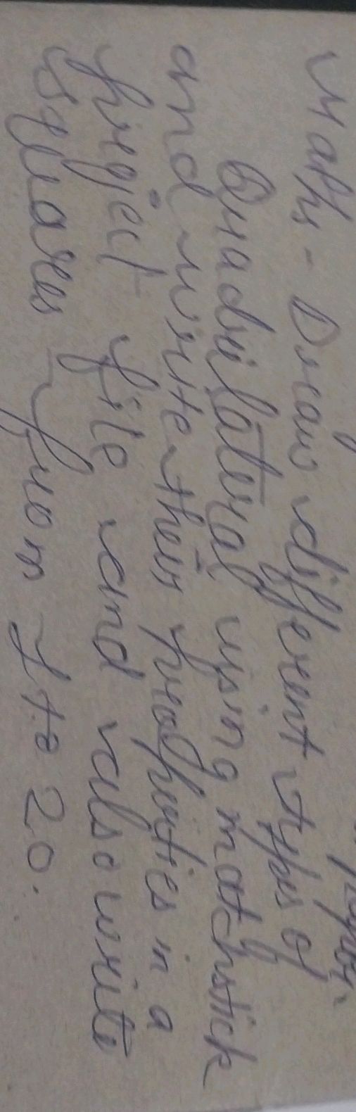 Maths - Draw different types of | StudyX