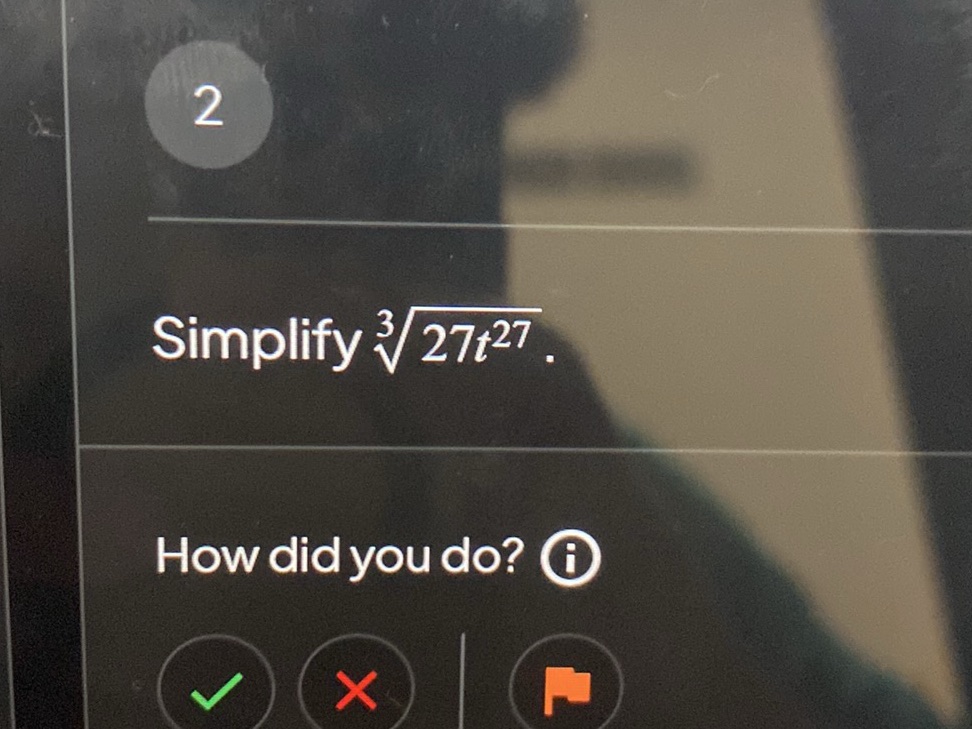 Simplifying Cube Roots: $\sqrt[3]{27t^{27}}$ | StudyX