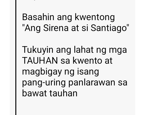 Basahin ang kwentong "Ang Sirena at si | StudyX