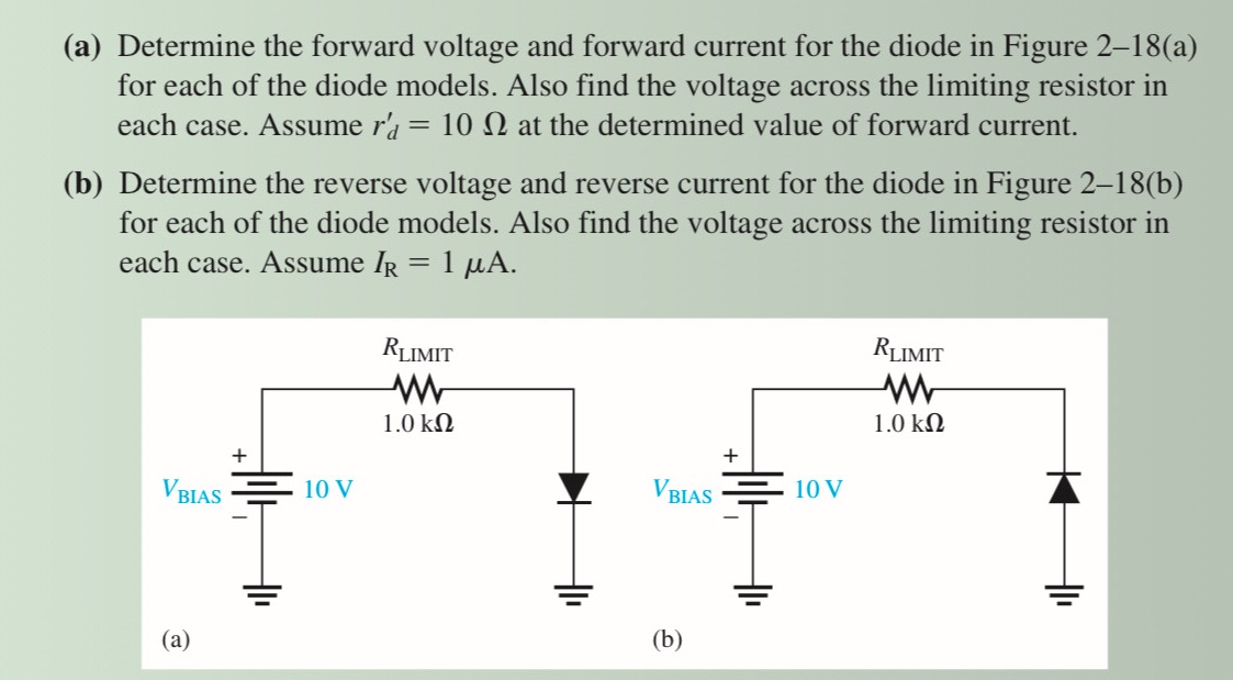 (a) Determine the forward voltage and | StudyX