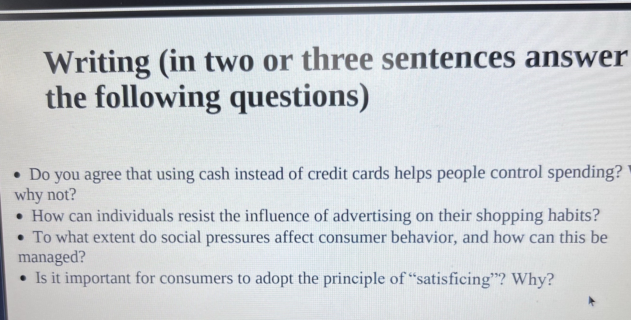 Do you agree that using cash instead of | StudyX