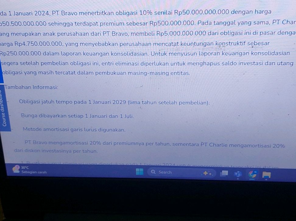 Pada 1 Januari 2024, PT Bravo menerbitkan | StudyX