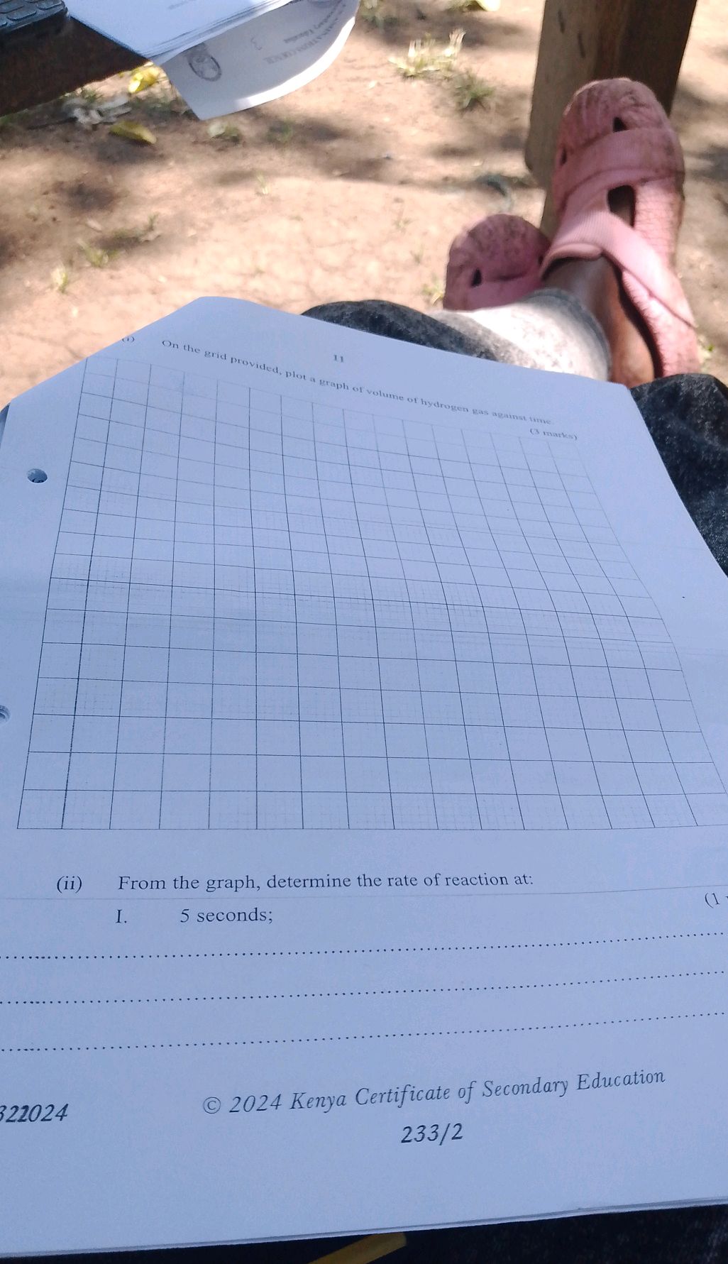 On the grid provided, plot a graph of volume | StudyX