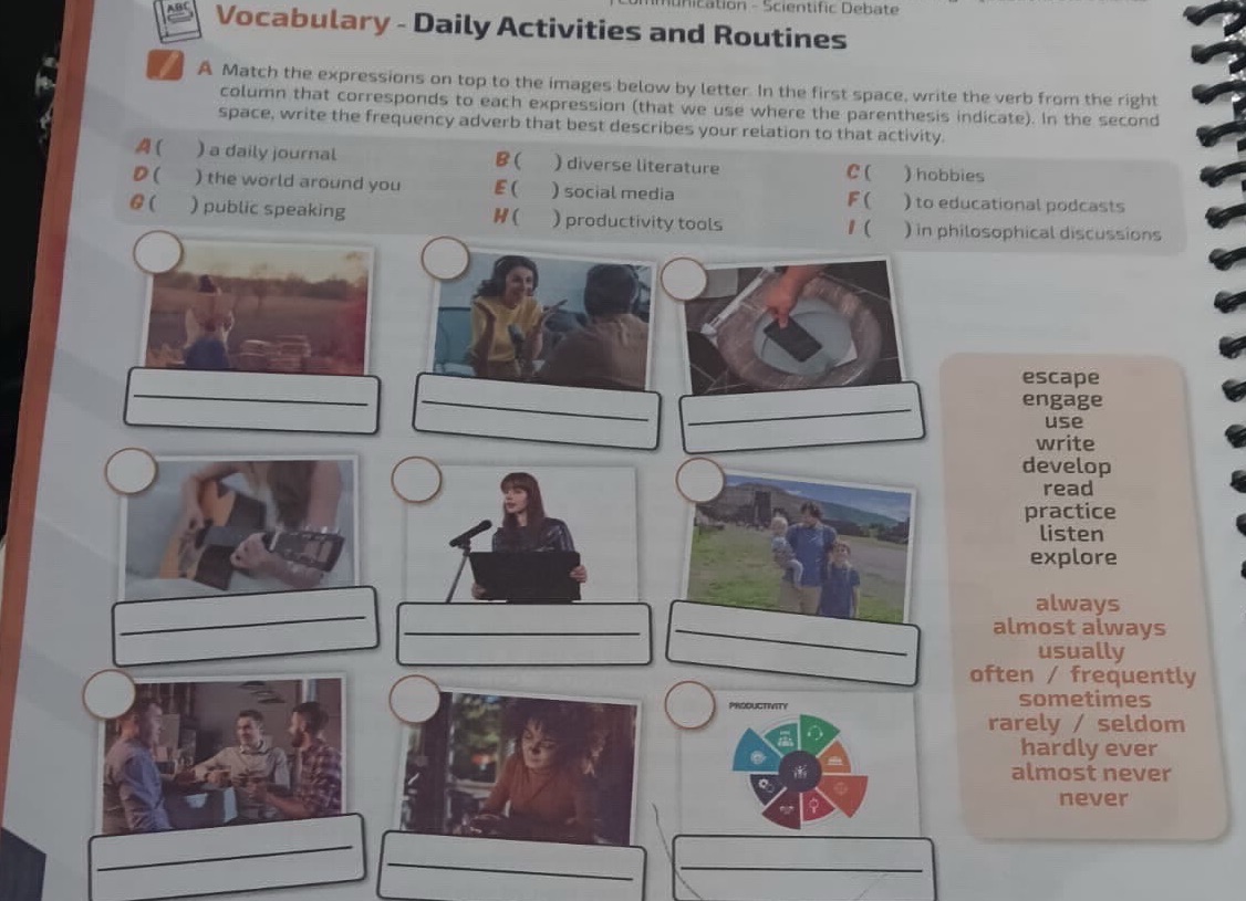 Match the expressions on top to the images | StudyX