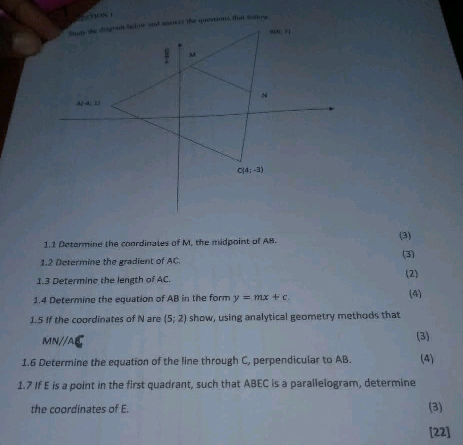 Study the diagram below and answer the | StudyX