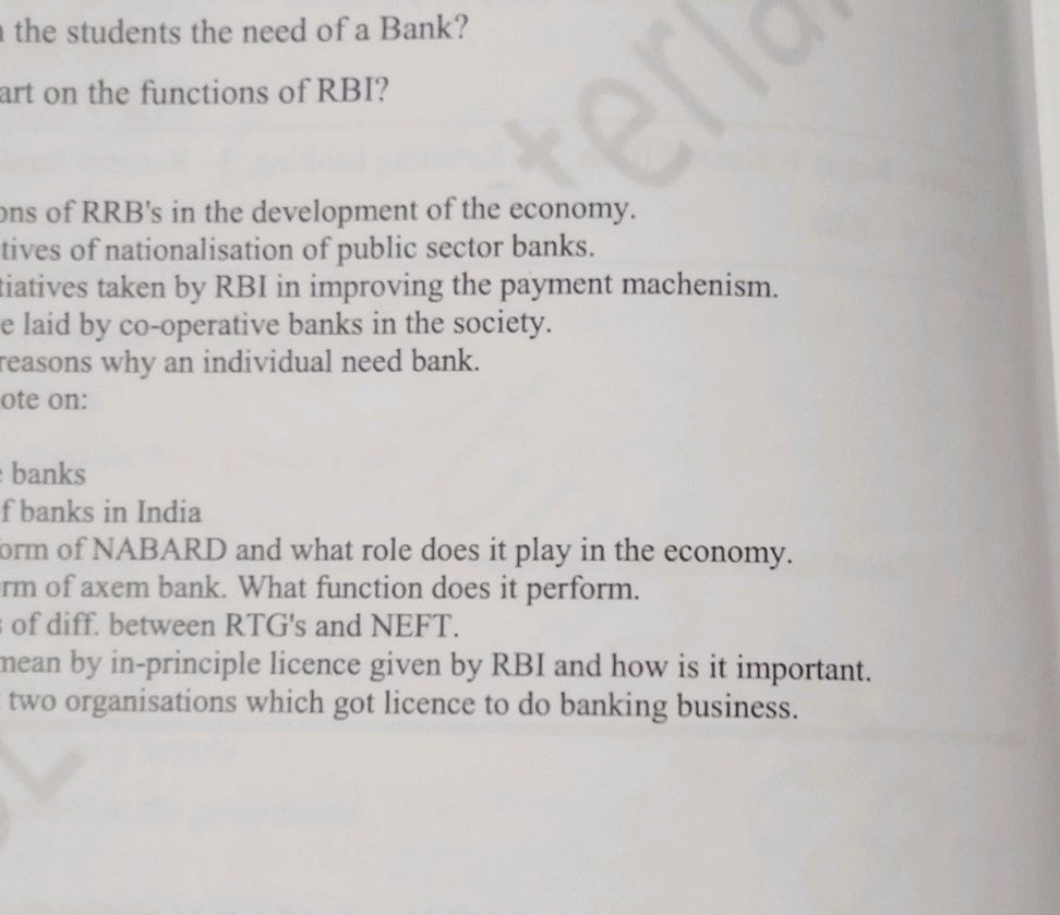 the students the need of a Bank? art on | StudyX