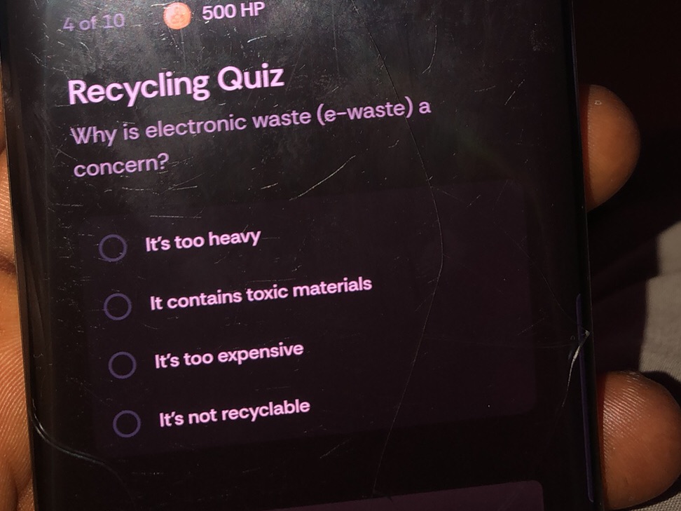 Why is electronic waste (e-waste) a concern? | StudyX
